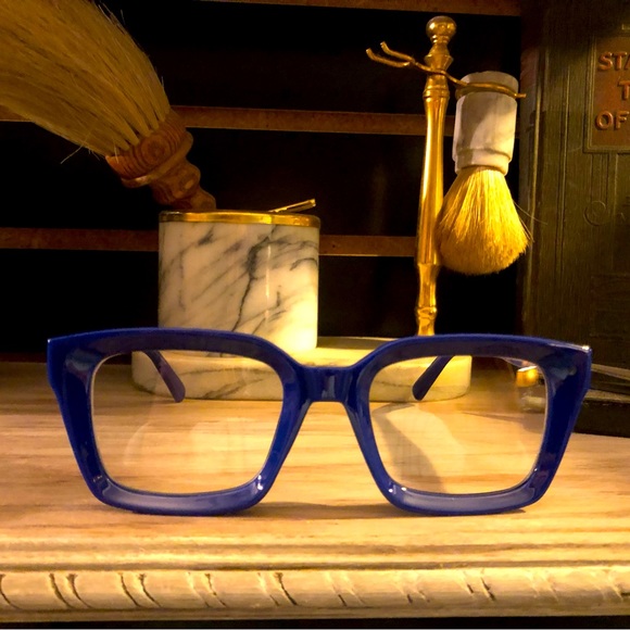 Accessories | Thick Royal Blue Cobalt Blue Square Eyeglasses Frames ...
